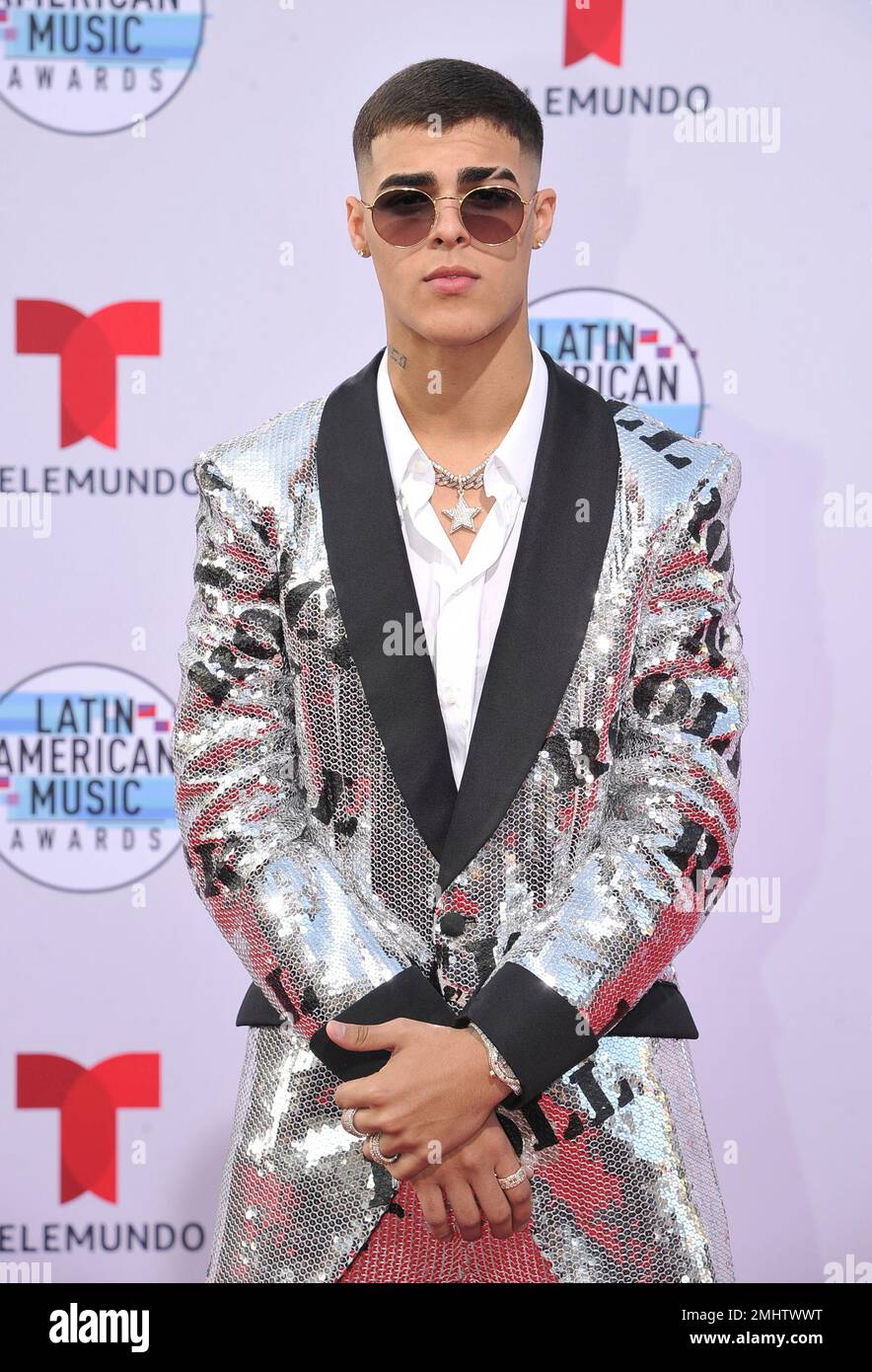 Lunay arrives at the Latin American Music Awards on Thursday, Oct. 17 ...