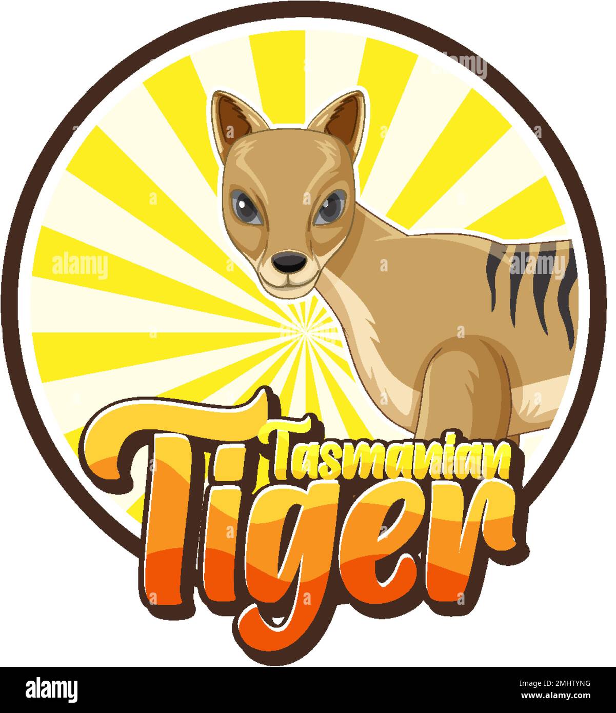 Tasmanian tiger extinction animal illustration Stock Vector Image & Art ...