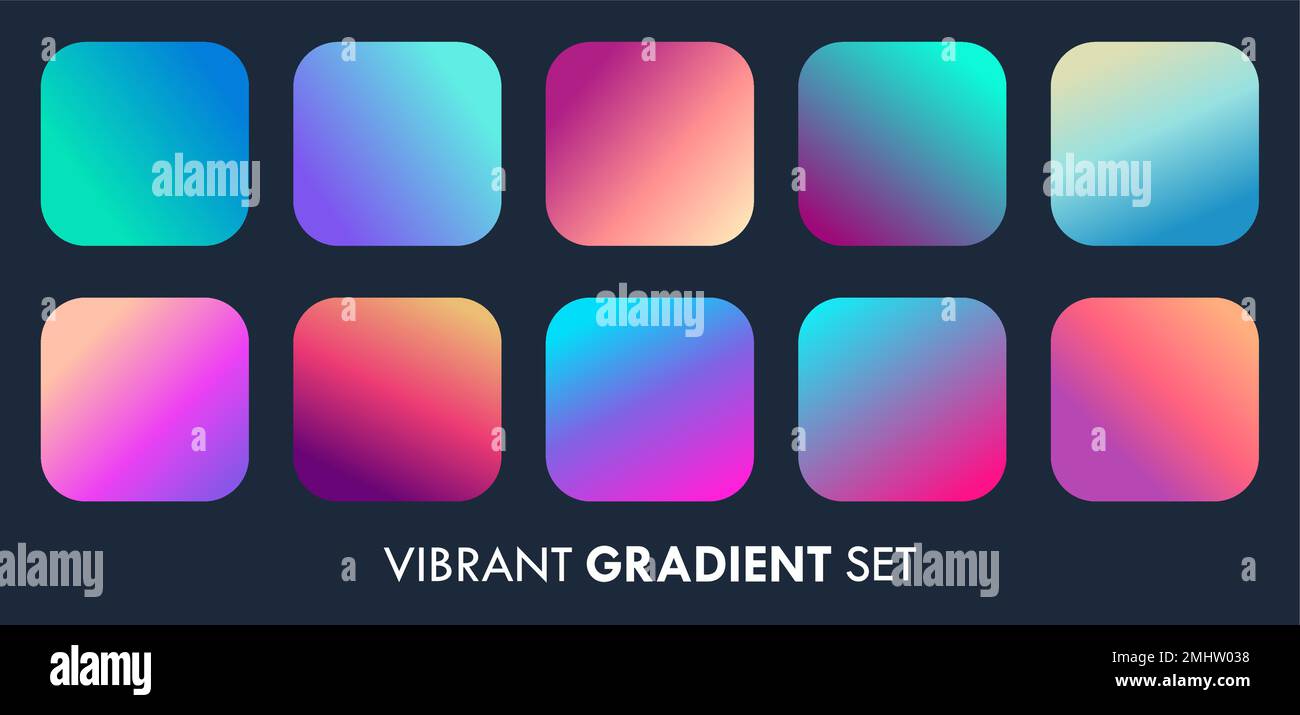 Colorful Vibrant Gradient Designs Vector Background Set Stock Vector ...