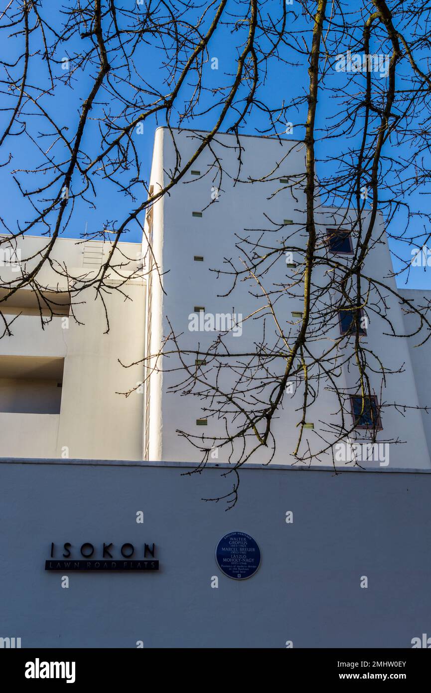 Lawn Road Flats, known as the Isokon building, by Wells Coates, 1934 ...