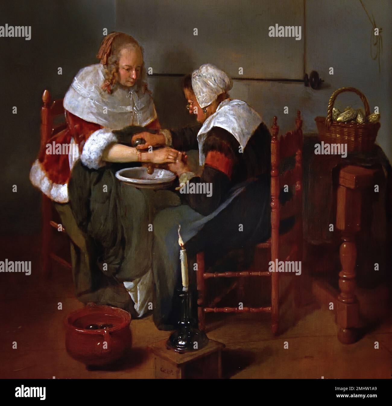 Old Woman Bleeding a Young Woman, known as Bloodletting, 1660, QUIRINGH ...