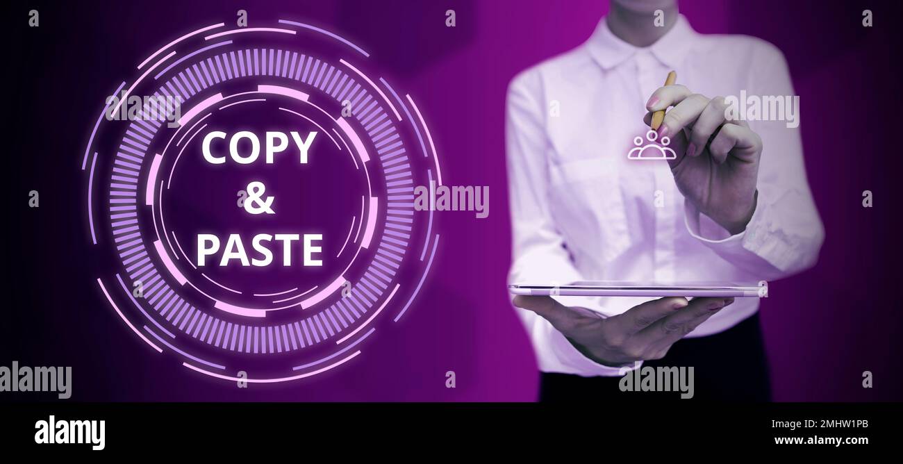 Conceptual caption Copy Paste. Word for an imitation, transcript, or ...