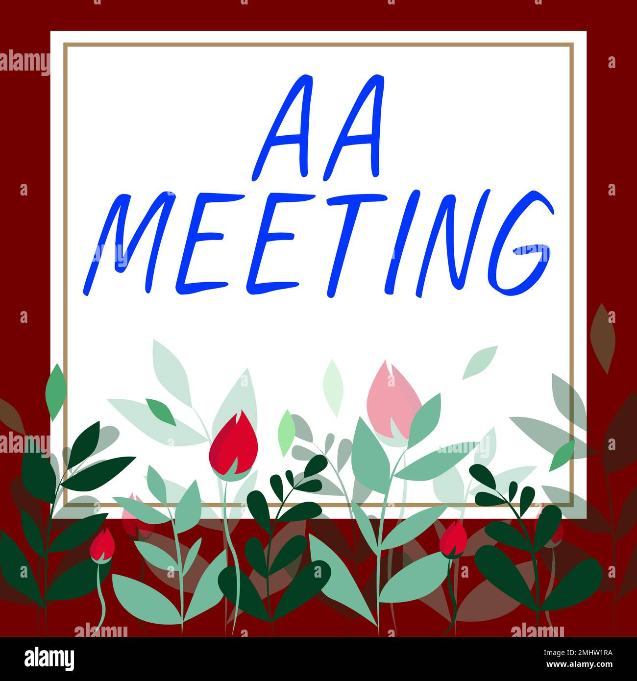 Text sign showing Aa Meeting. Concept meaning gathering of alcohol ...