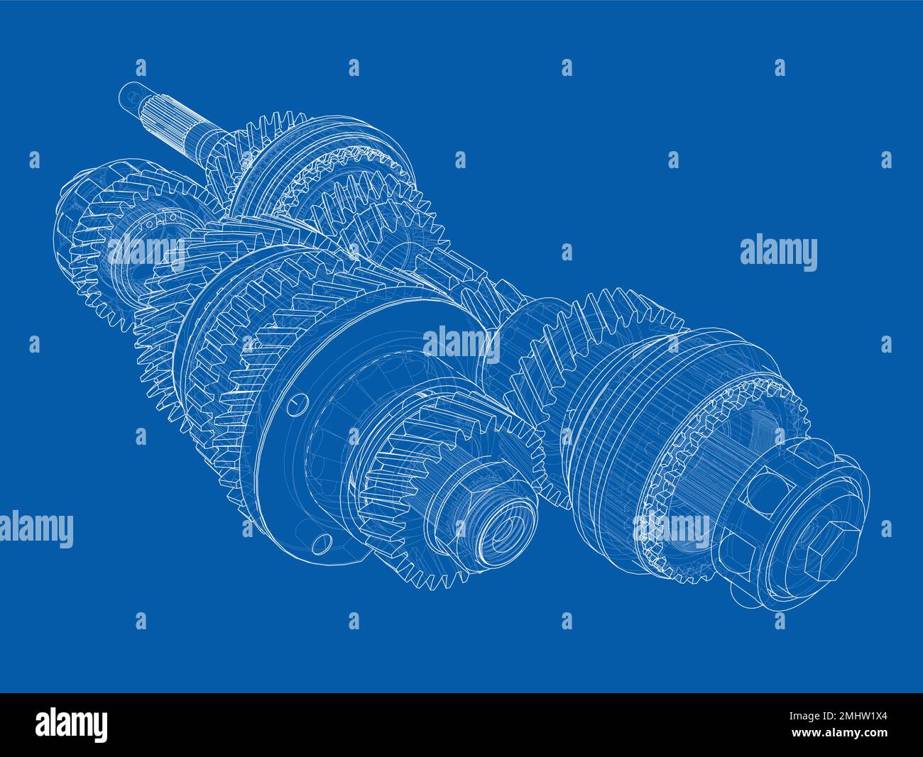 Gearbox sketch. Vector Stock Vector Image & Art - Alamy