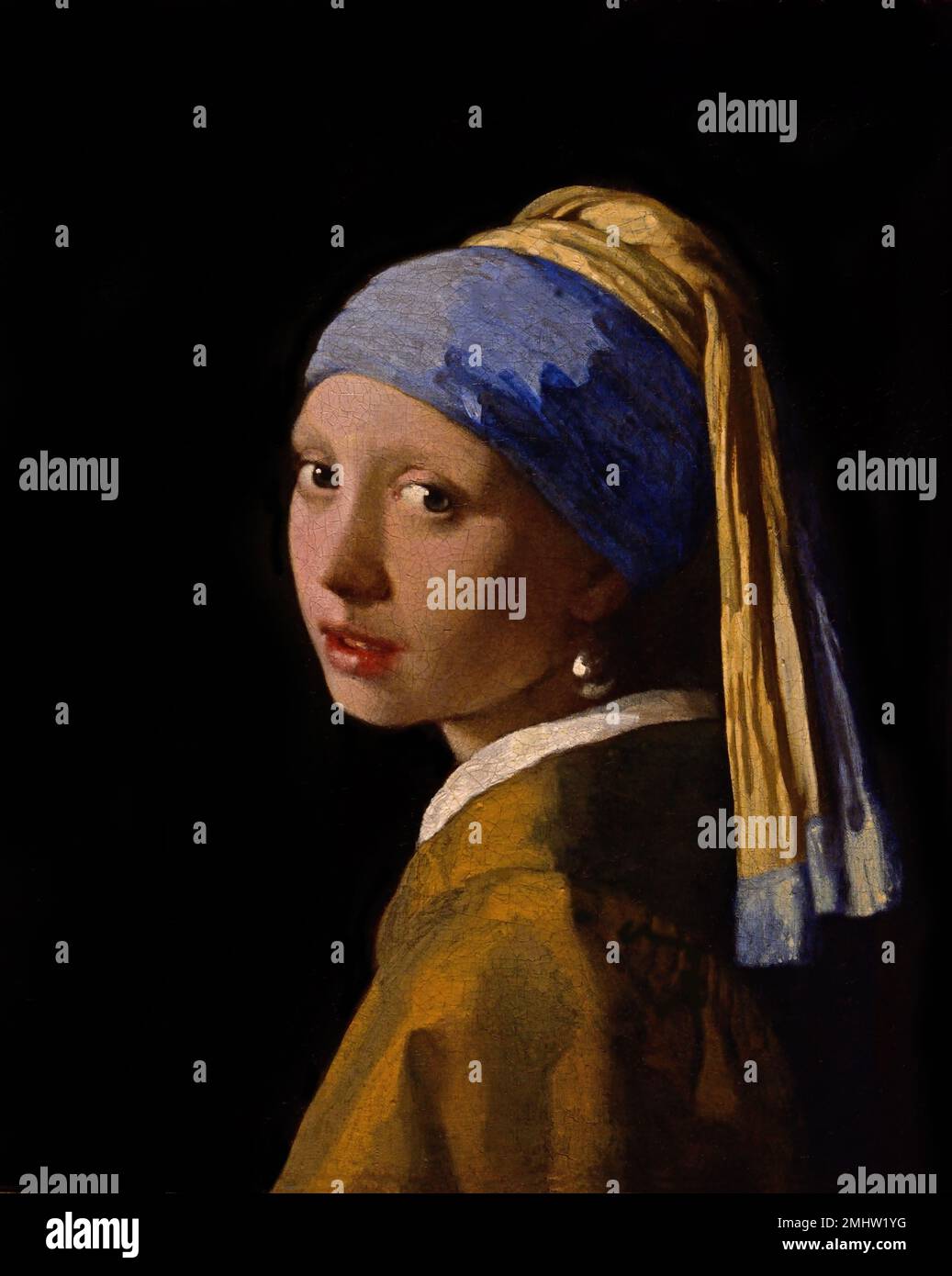 Girl with Pearl Earring 1665 by Johannes Vermeer or Jan Vermeer 1632 ...
