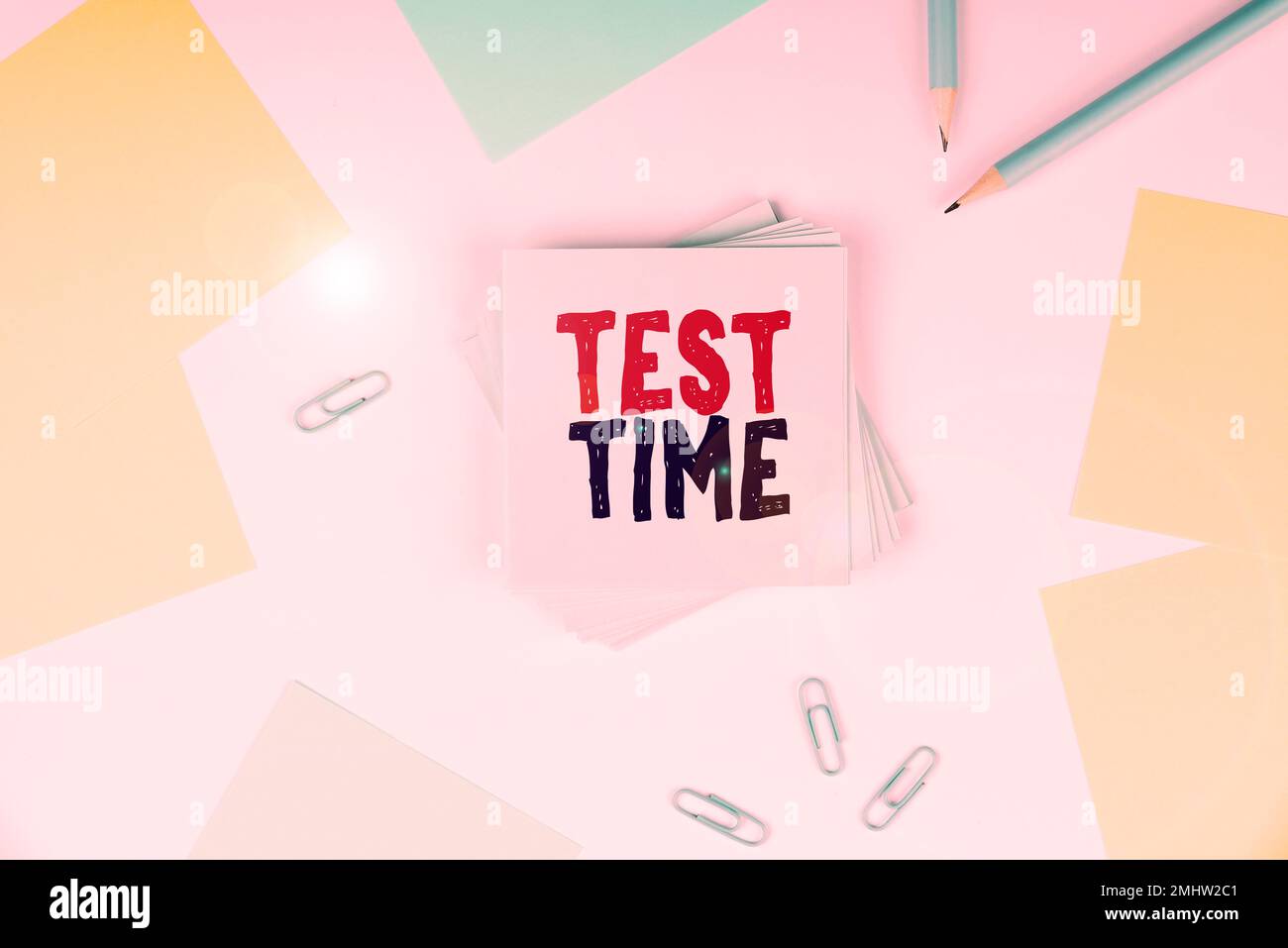Writing displaying text Test Time. Word Written on Moment to take an ...