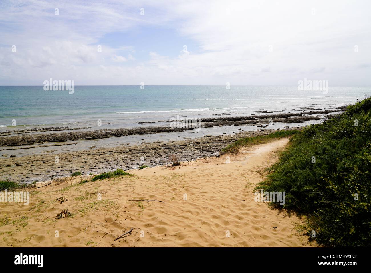 Sandy beach landscape in Fouras city on Atlantic coast of France Stock ...