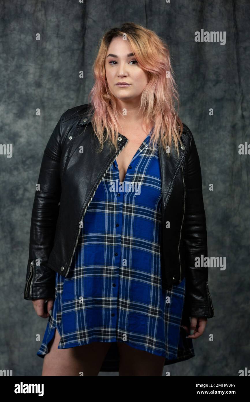 This July 11, 2019 photo shows Emma Hunton posing at a portrait session ...