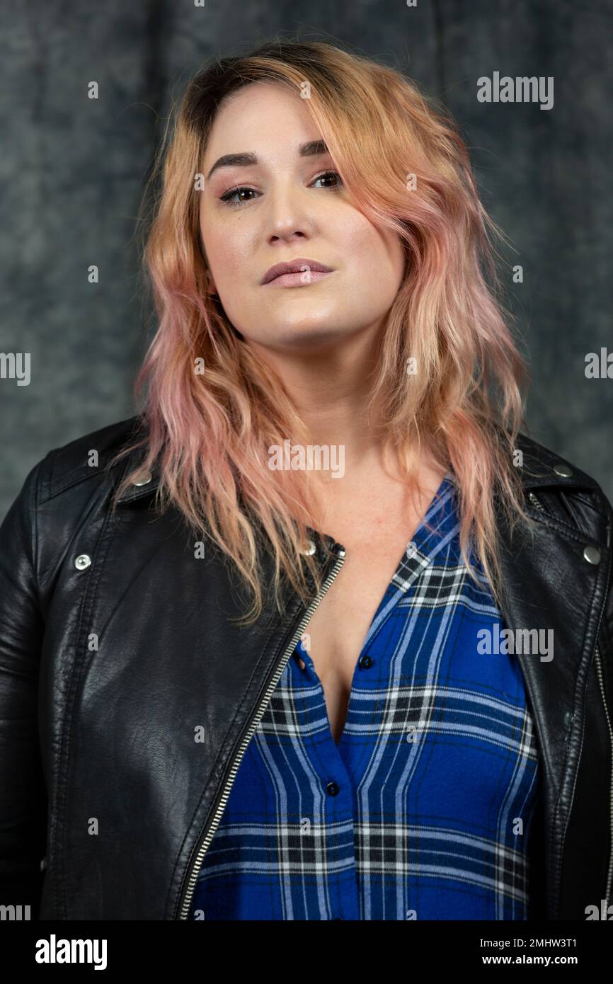 This July 11, 2019 photo shows Emma Hunton posing at a portrait session ...