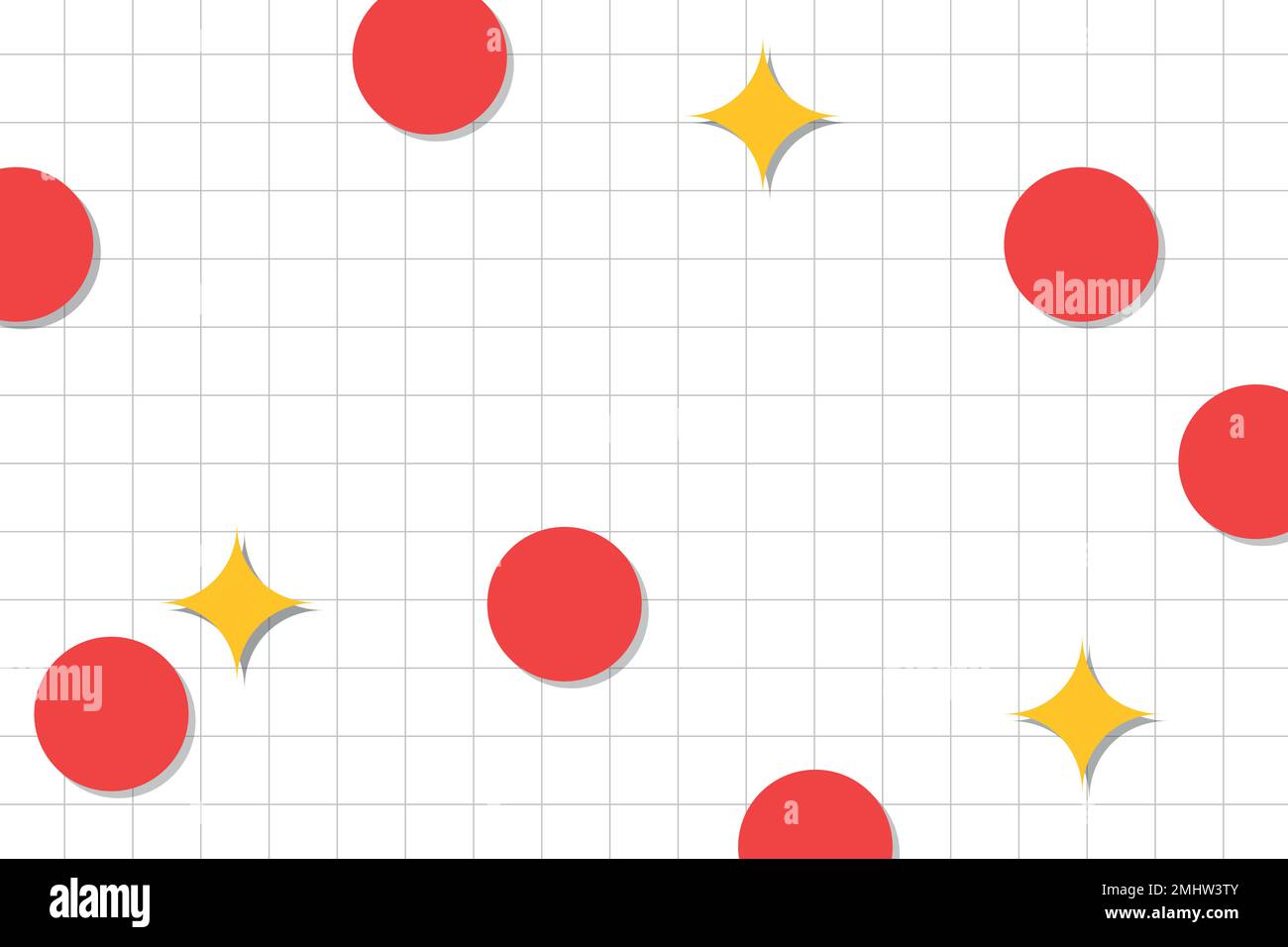 Geometric background, circle shapes with grid vector Stock Vector Image ...