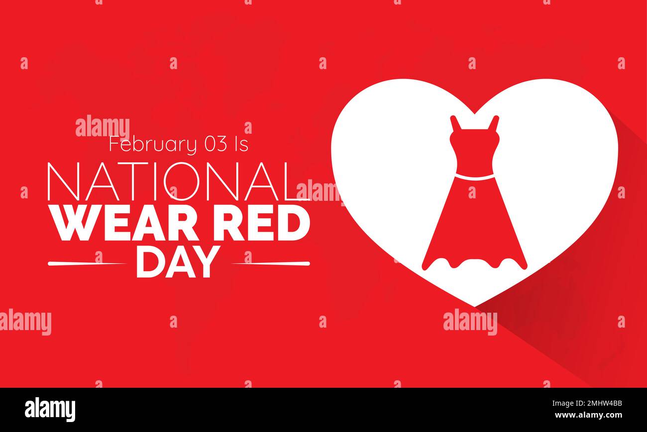 Vector illustration banner design template concept of National Wear Red ...
