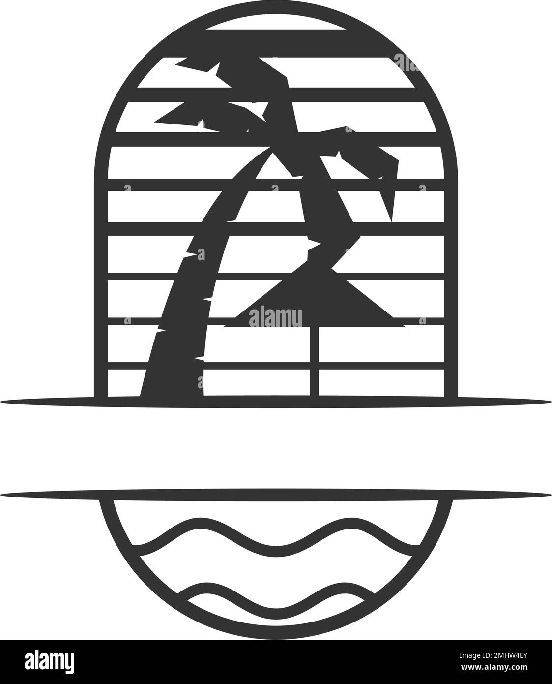 Summer beach holiday logo template Icon Illustration Brand Identity ...