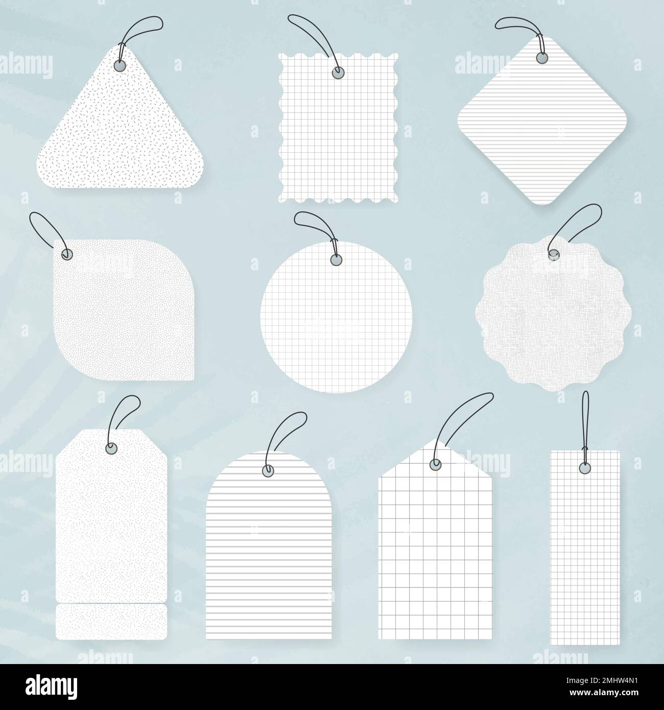 White blank sticker set Stock Vector Images - Alamy