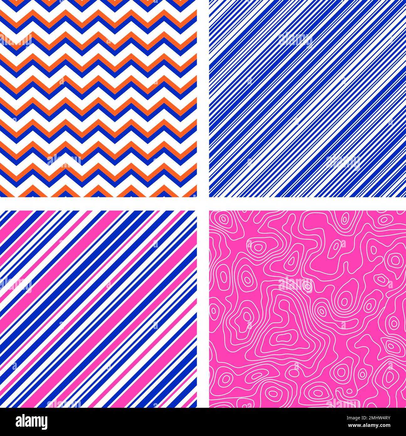 Simple background set collection of pop Art seamless patterns for ...