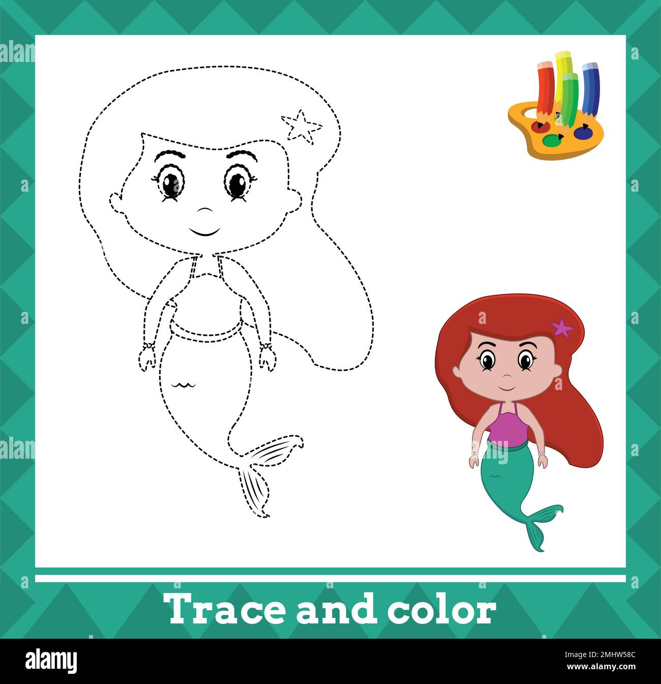 Mermaid Sketches For Kids