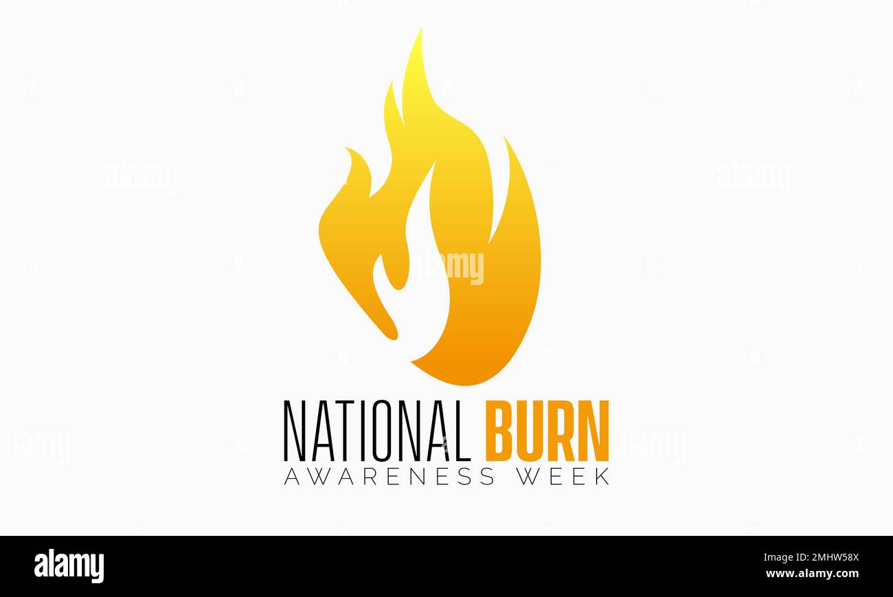 Vector illustration banner design template concept of Burn Awareness ...