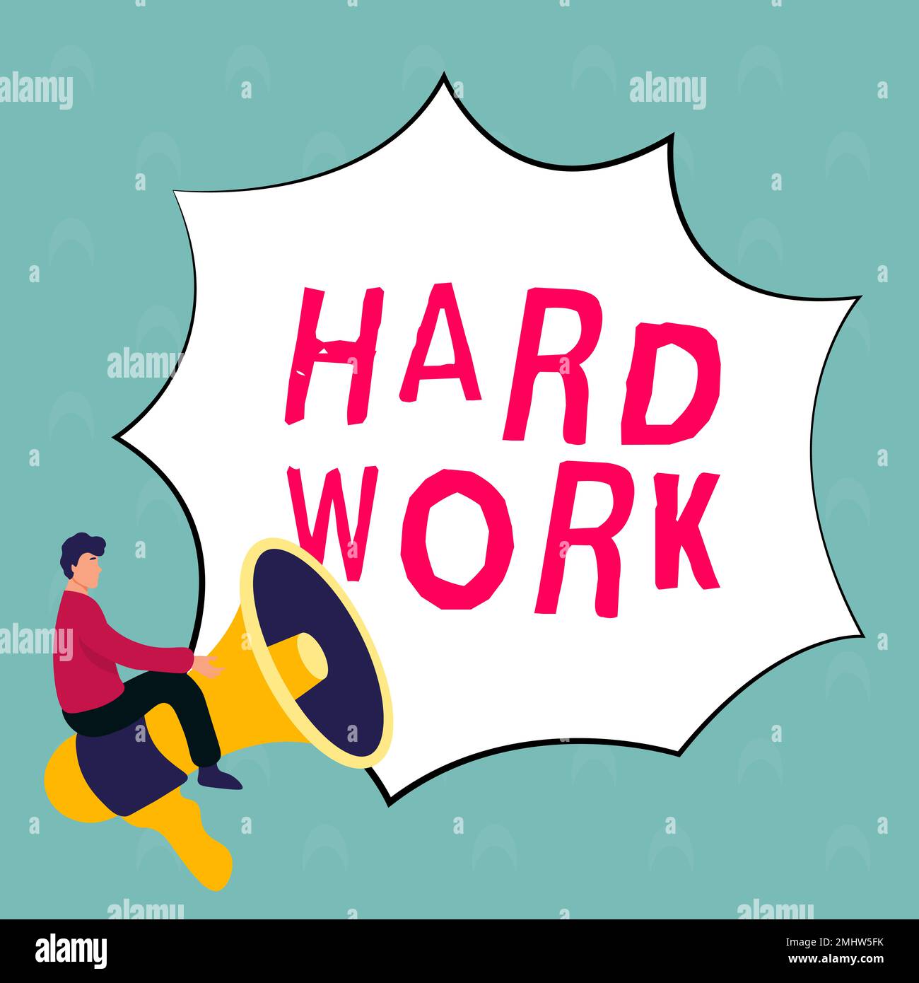 Text caption presenting Hard Work. Business concept always putting a ...