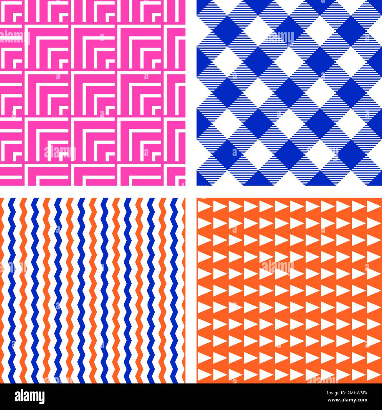 Simple background set collection of pop Art seamless patterns for ...