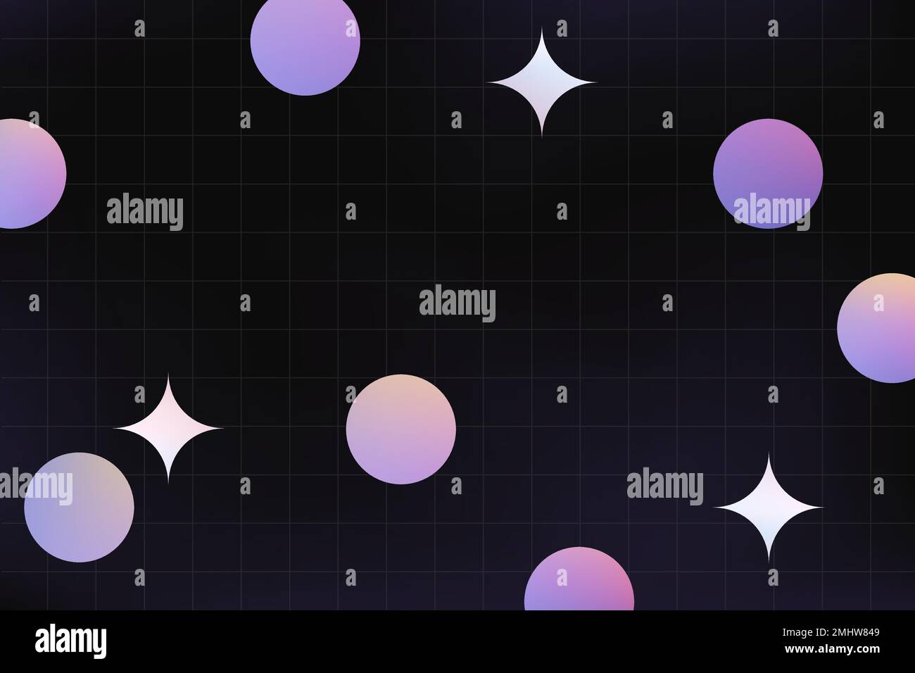 Cute background, purple holographic shapes vector Stock Vector Image ...