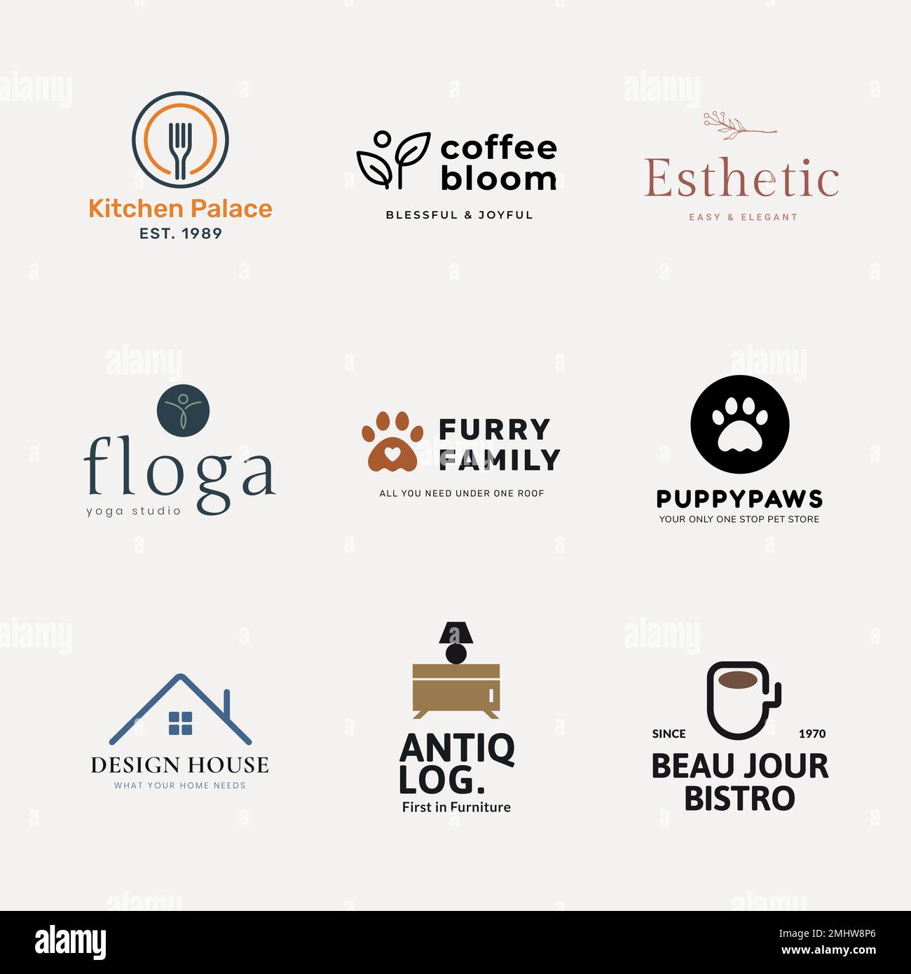 Business logo template professional branding design vector set Stock ...