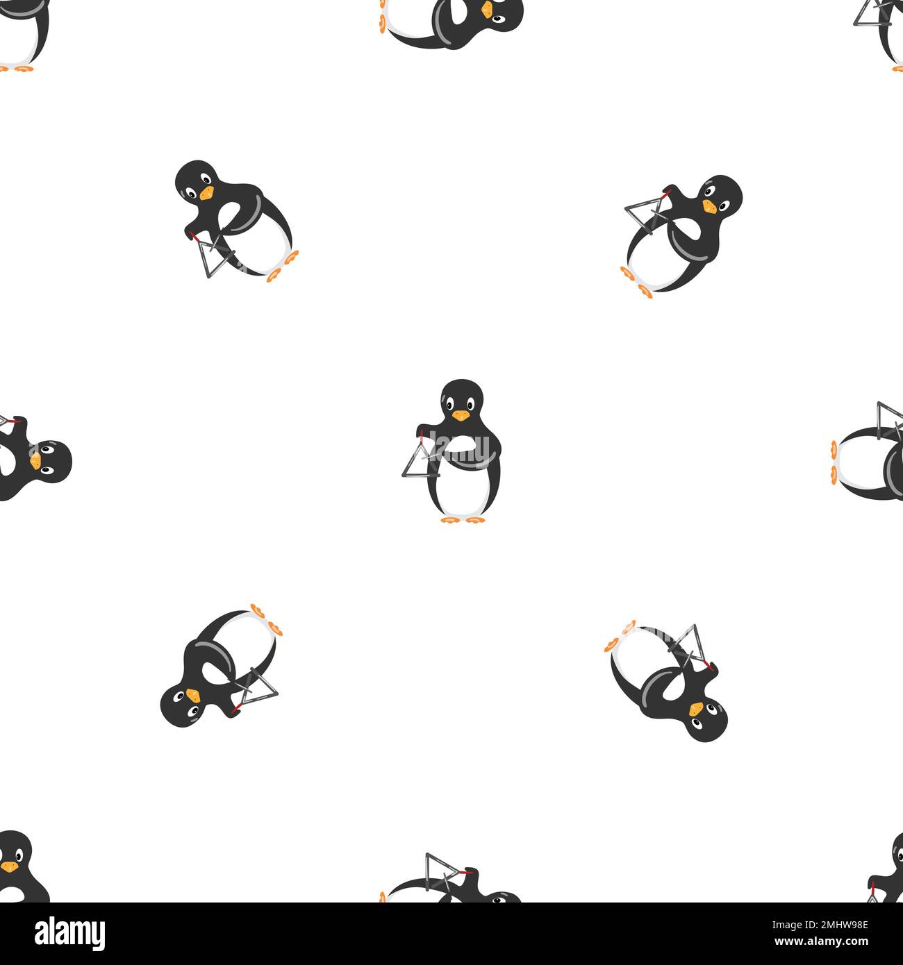 Penguin ringer pattern seamless vector Stock Vector Image & Art - Alamy