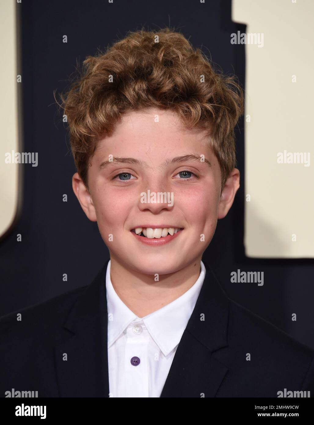 Roman Griffin Davis arrives at the Los Angeles premiere of "Jojo Rabbit ...