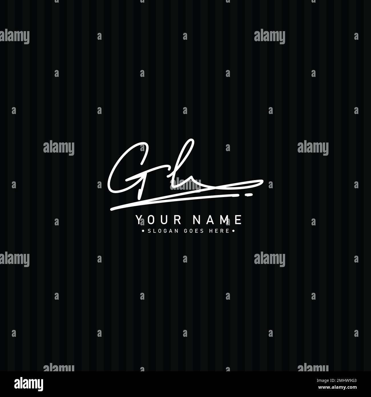 GL Handwritten Signature logo - Vector Logo Template for Beauty ...