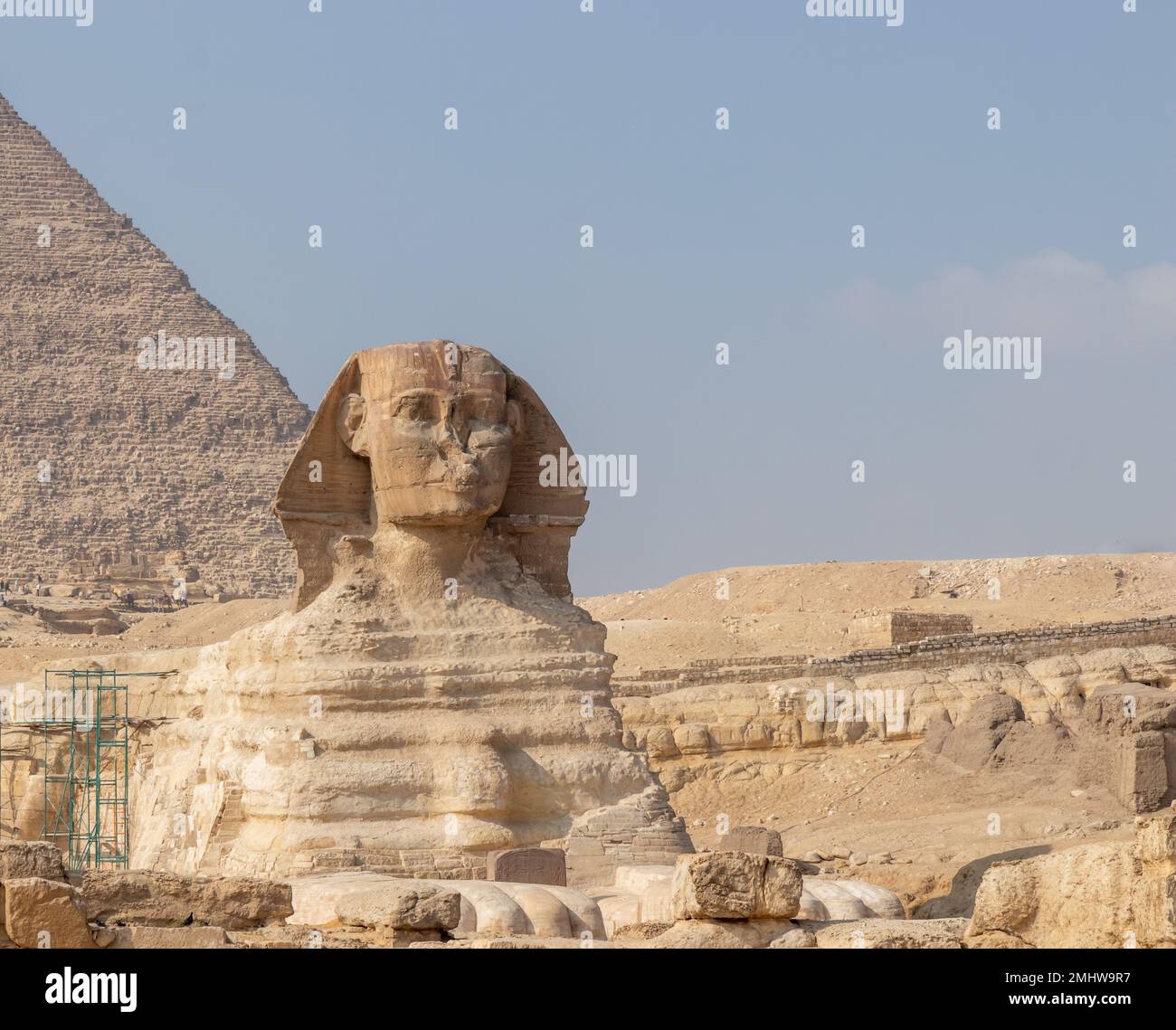 Front view of giza Sphinx from tourist atracttion point of view in ...