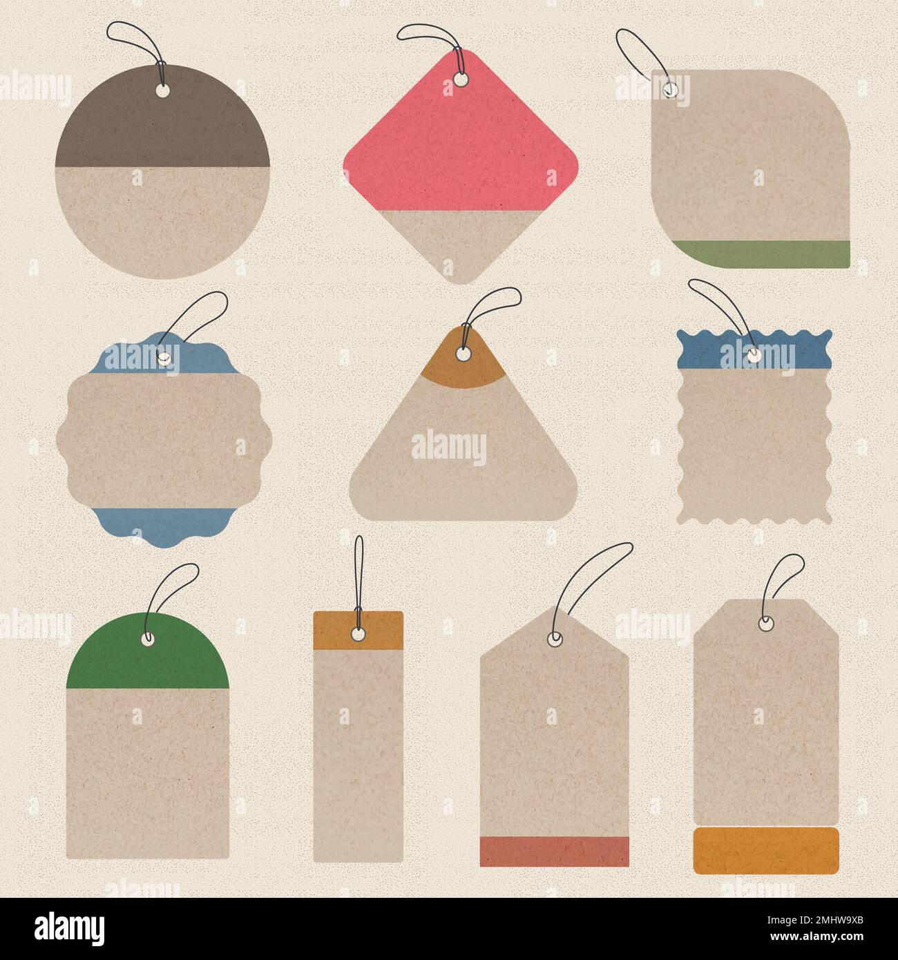 Eco tag sticker, blank vector simple clipart design space collection ...
