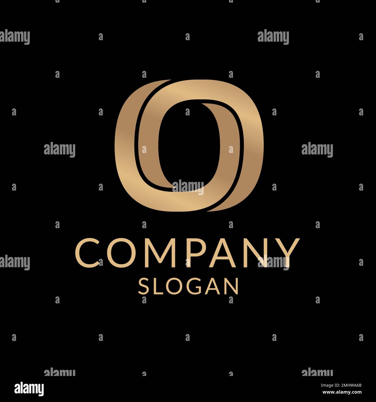 Gold business logo aesthetic template, professional branding design ...