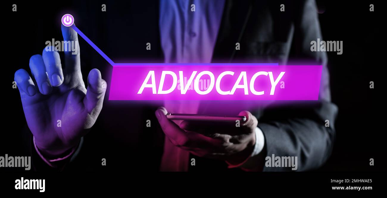 Conceptual caption Advocacy. Word for Profession of legal advocate ...