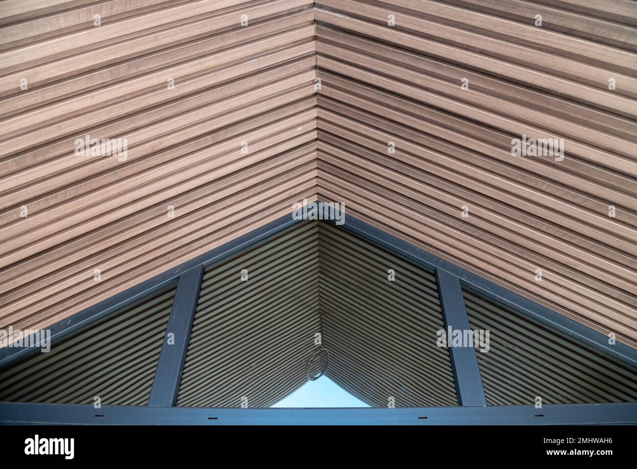 PVC ceiling panel covered with Wood-like vinyl applied to Tiny House ...