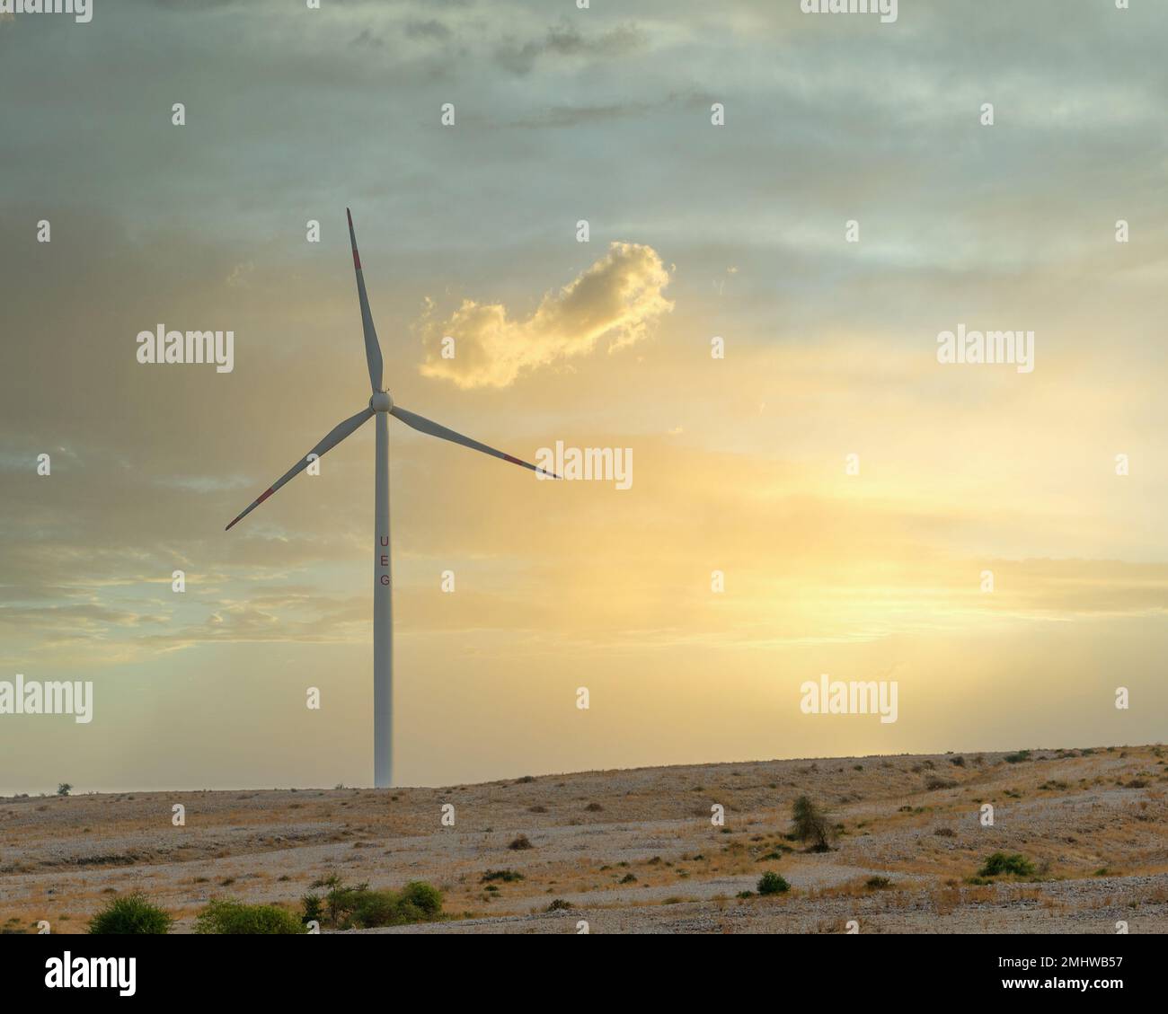 wind turbines with beautiful sunset sky, zorlu energy wind turbines ...