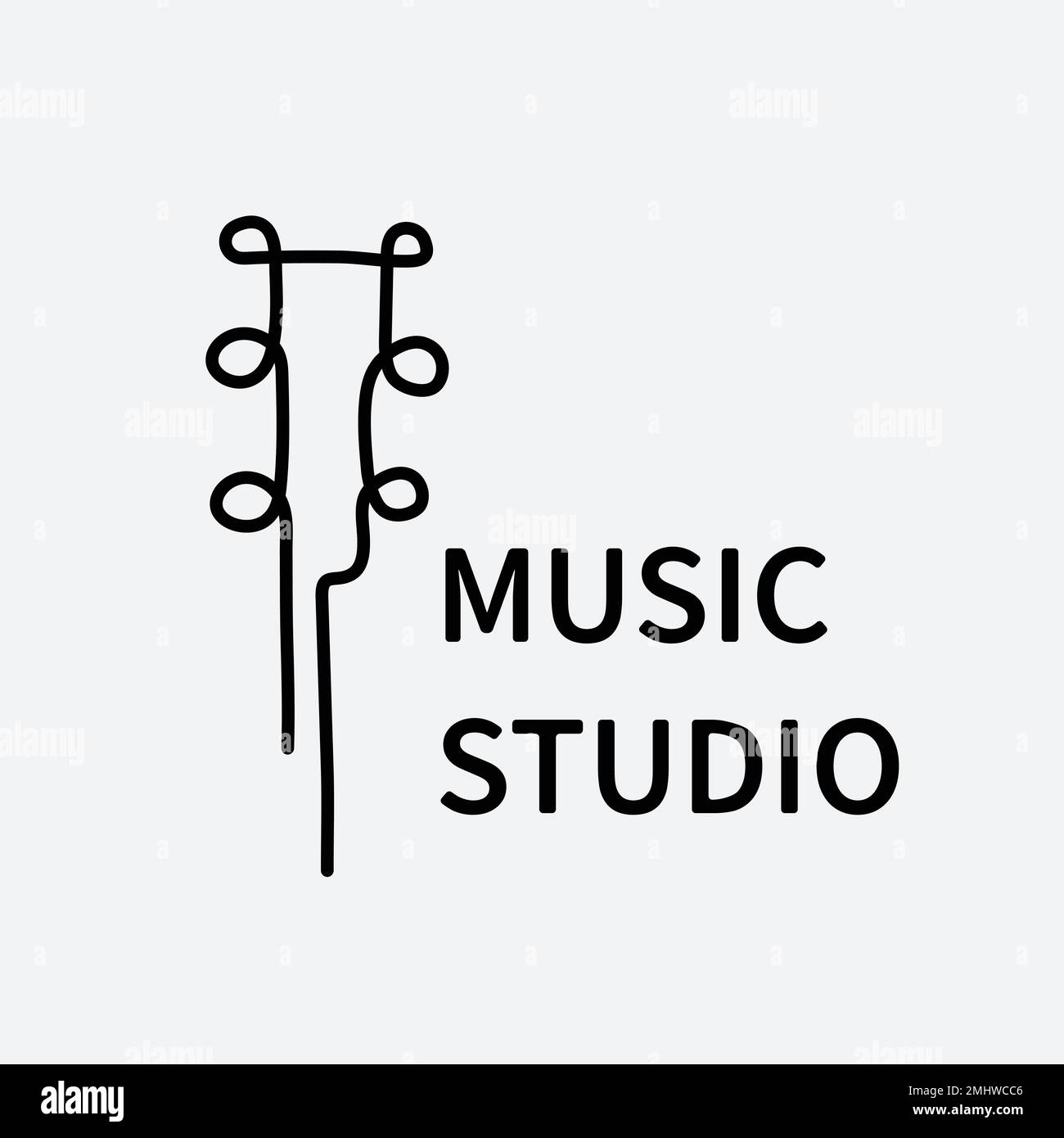 Guitar branding logo Stock Vector Images - Alamy