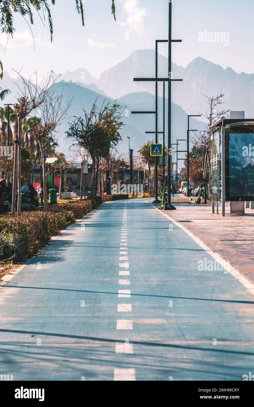Empty cycle lane traffic hi-res stock photography and images - Alamy