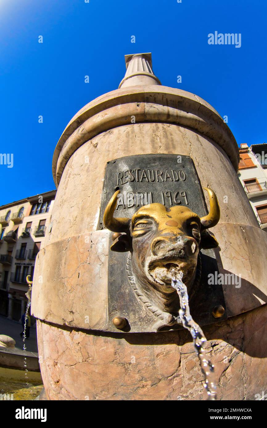 Fountain of Torico, Torico Square, Plaza del Torico, Teruel, Aragón ...