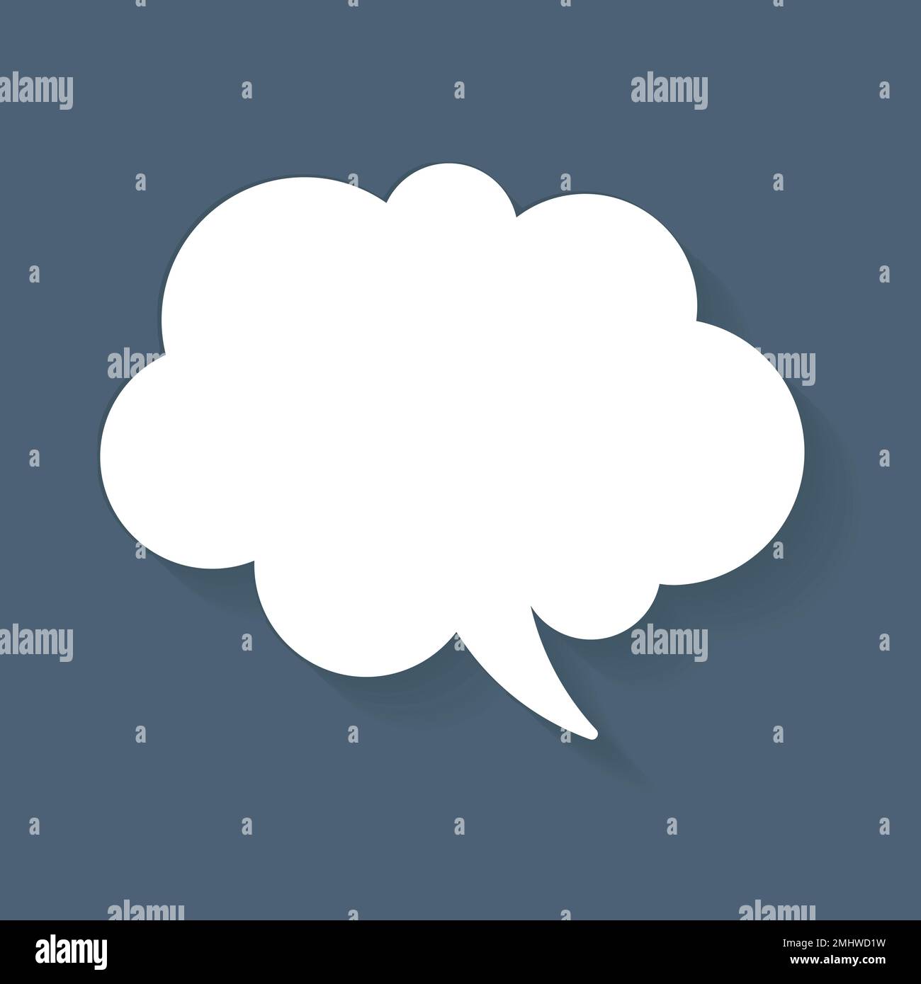 Announcement speech bubble vector icon, white flat design Stock Vector ...