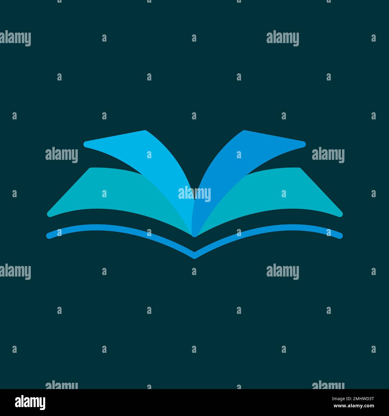 Open book icon, education symbol flat design vector illustration Stock ...