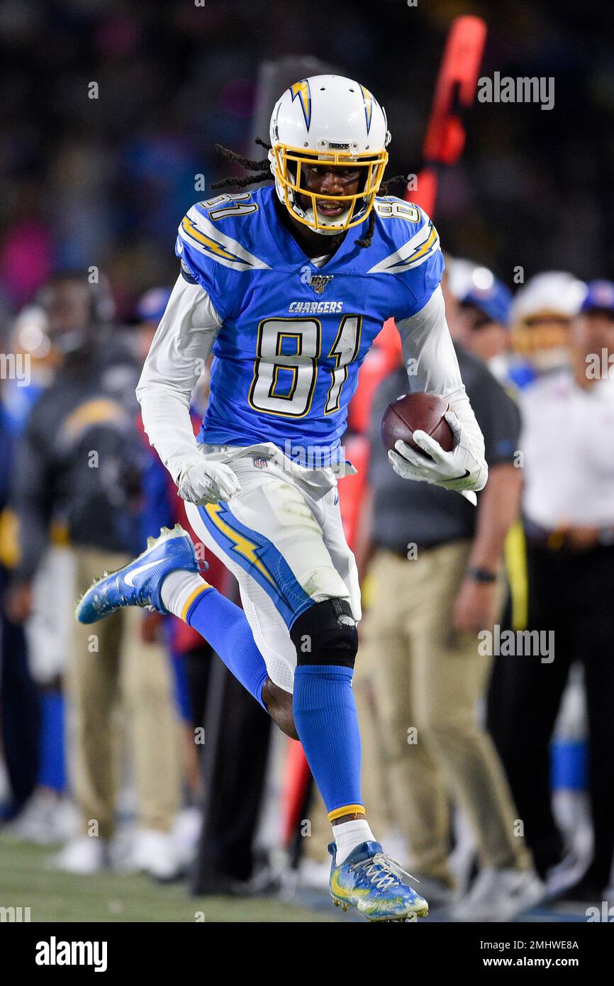 Los Angeles Chargers wide receiver Mike Williams runs after a catch ...