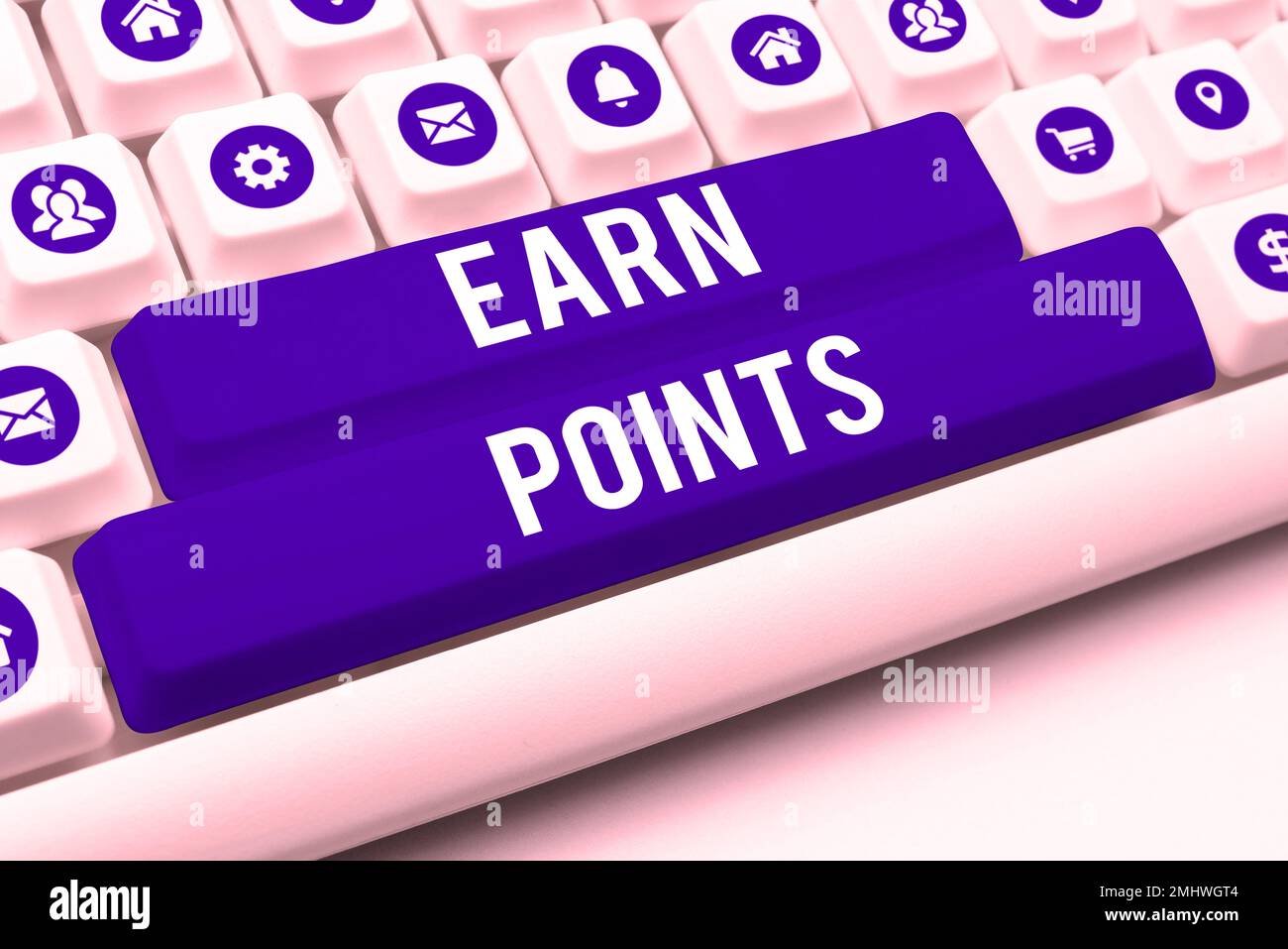 Conceptual caption Earn Points. Business showcase to get praise or ...