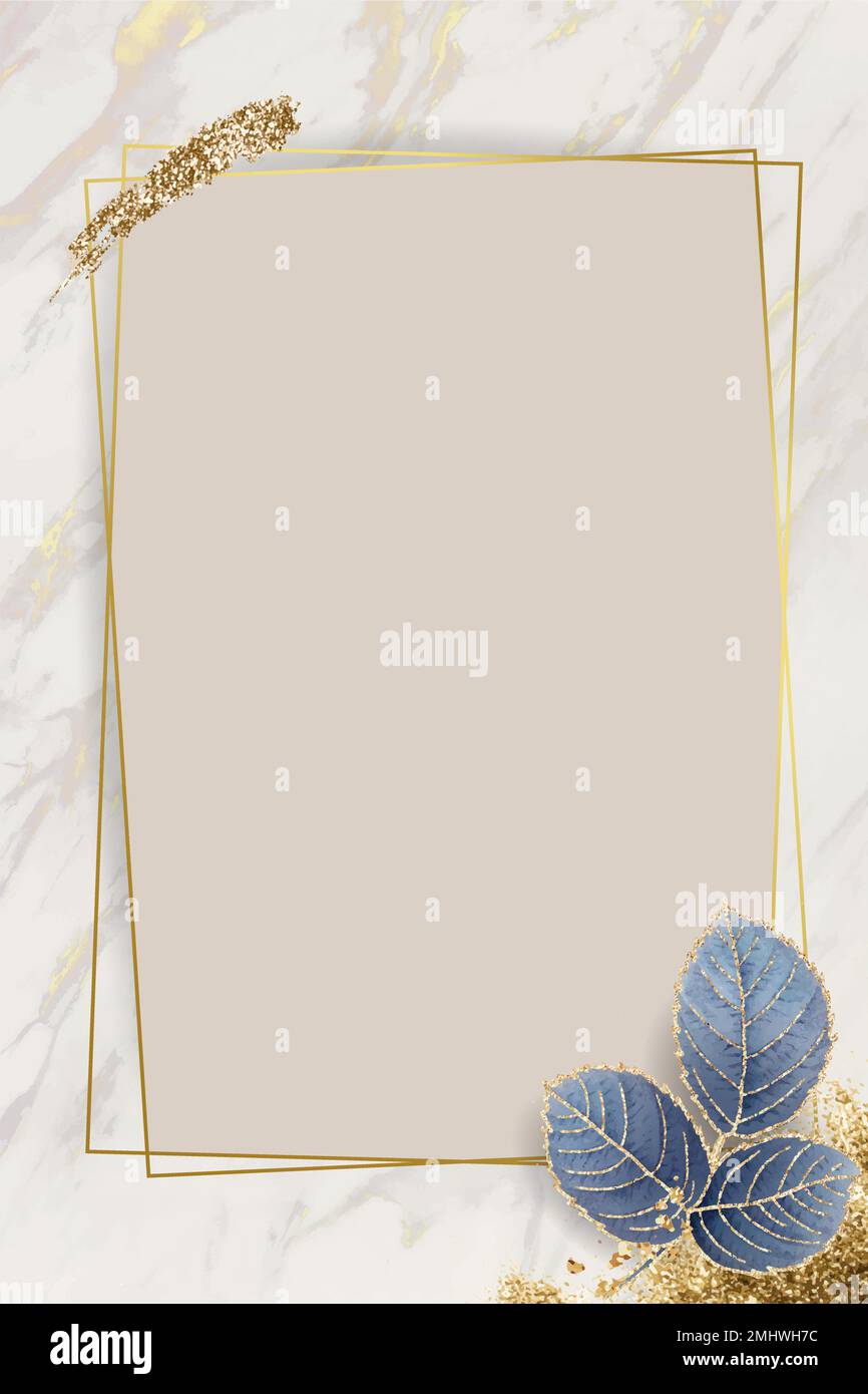 Blank leafy rectangle frame vector Stock Vector Image & Art - Alamy