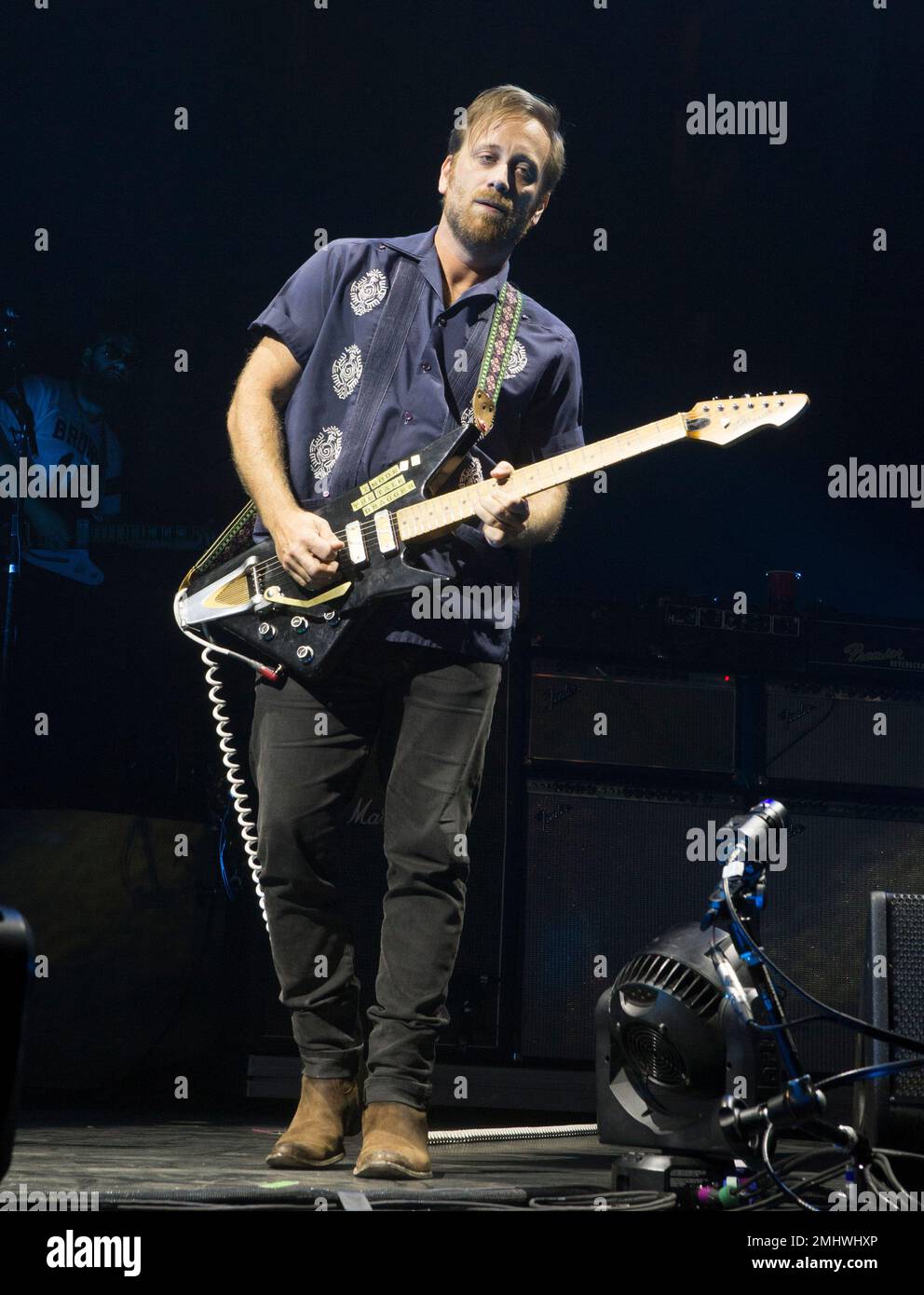 Dan Auerbach of The Black Keys performs in concert during their "Let's ...