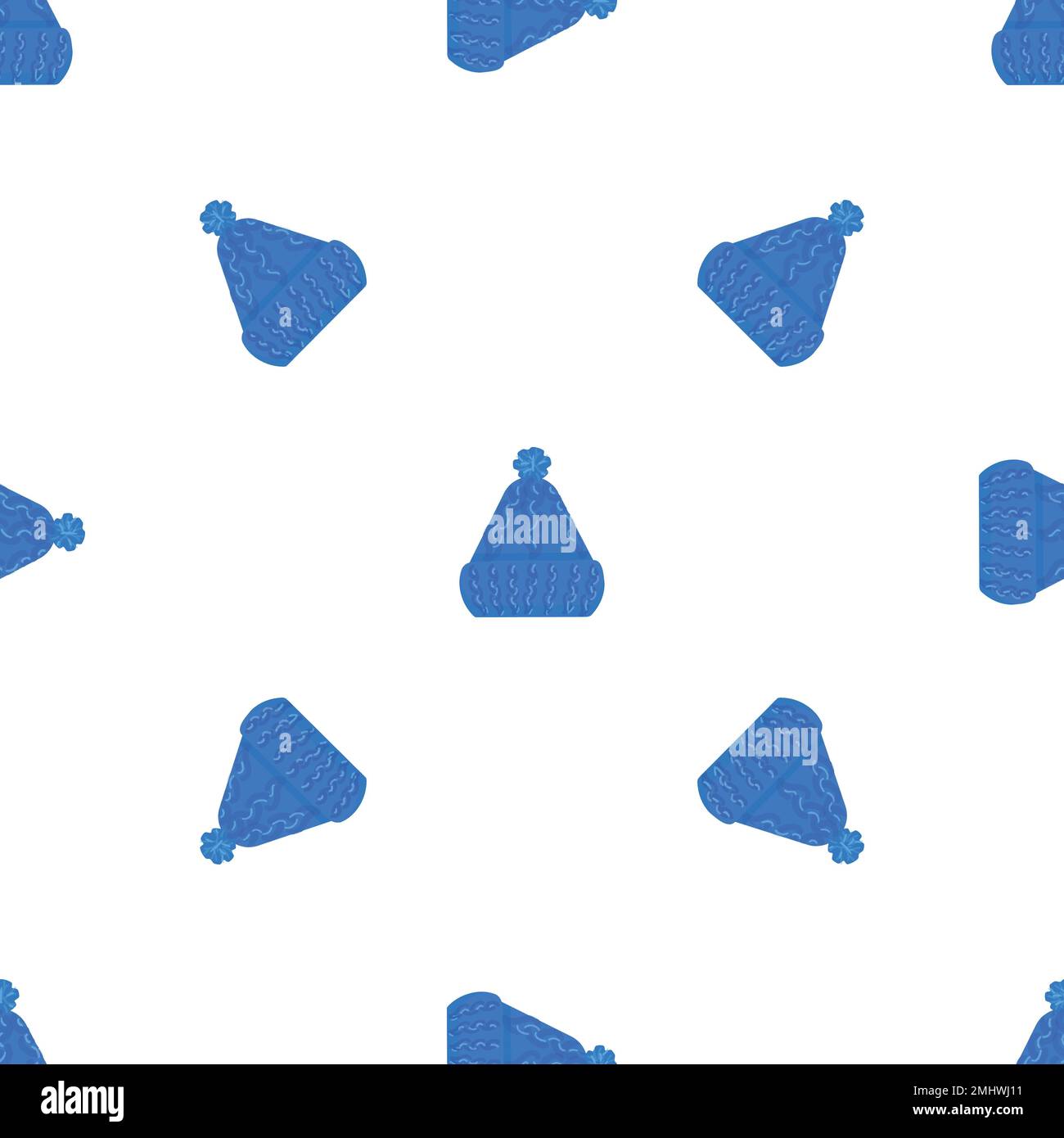 Blue wool hat pattern Stock Vector Images - Alamy