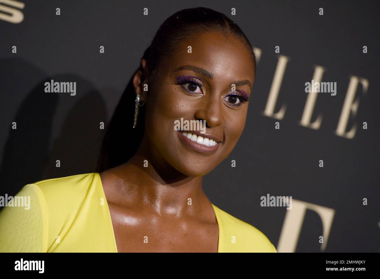 Issa Rae arrives at the 26th annual ELLE Women in Hollywood Celebration ...