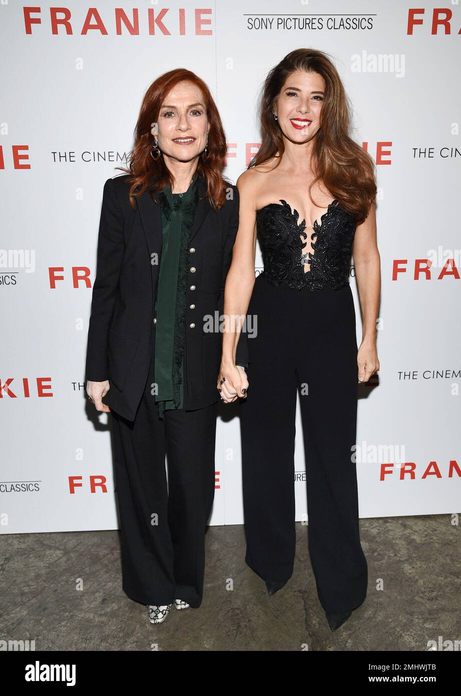 Actors Isabelle Huppert, left, and Marisa Tomei pose at a special ...