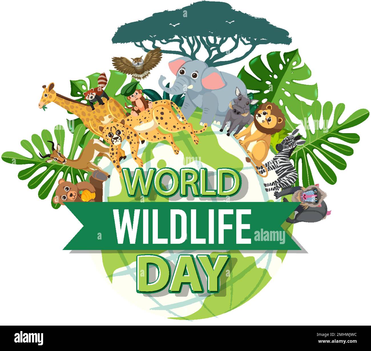 World Wildlife Day Banner illustration Stock Vector Image & Art - Alamy