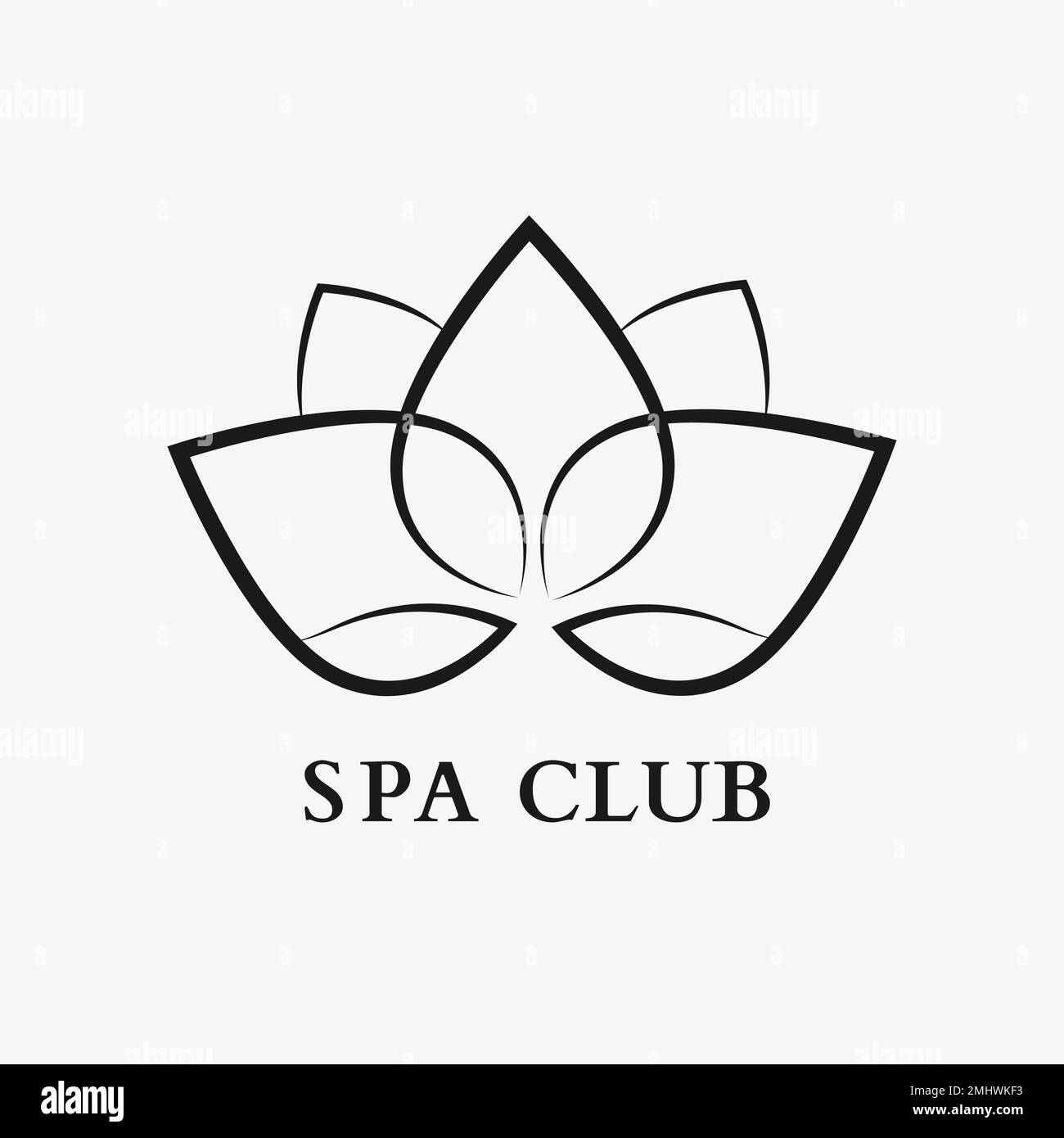 Wellness spa logo template, flower nature professional design vector ...