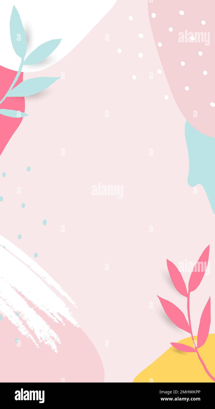 Colorful leafy Memphis frame vector Stock Vector Image & Art - Alamy