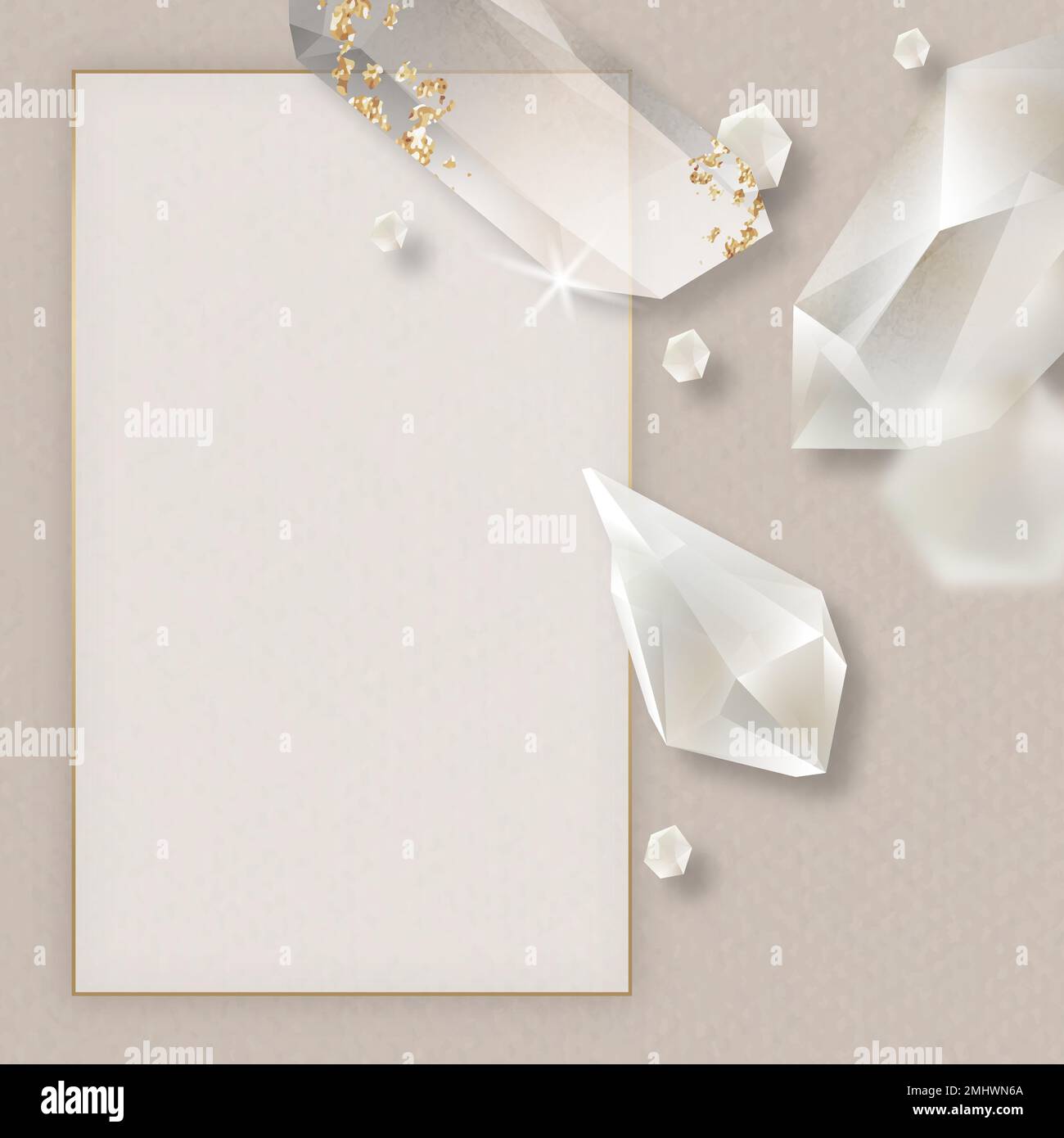 Rectangle crystal frame design vector Stock Vector Image & Art - Alamy