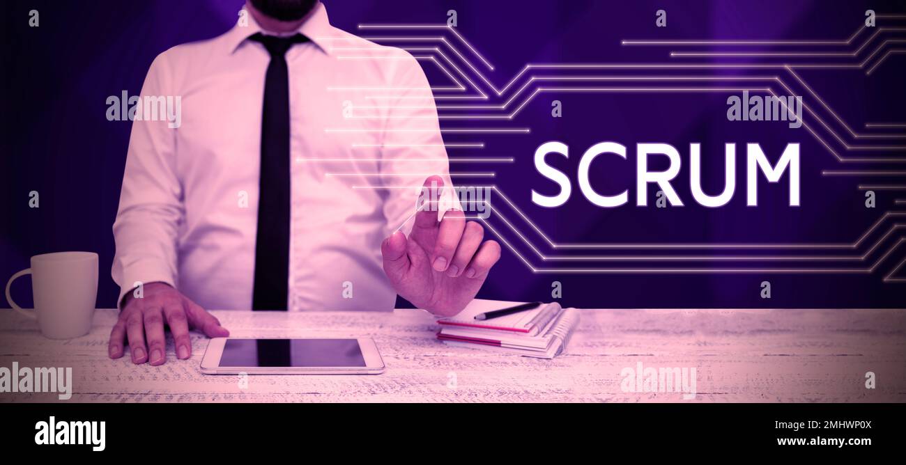 Handwriting Text Scrum Word Written On Handwriting As Distinct From Print Written Characters Of